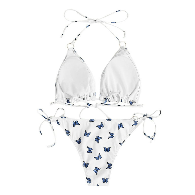 Butterfly Print Cheeky Bikini Set – Luxandluxy