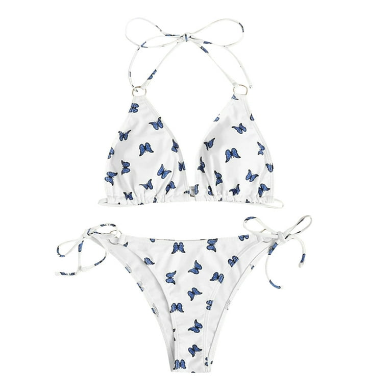 Butterfly Print Cheeky Bikini Set – Luxandluxy
