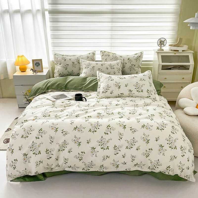 Chamomile Flower Print Bedding Set – Luxandluxy