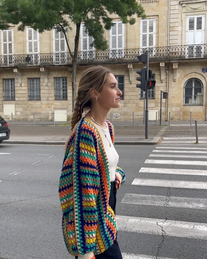Colorful Striped Knitted Cardigan – Luxandluxy