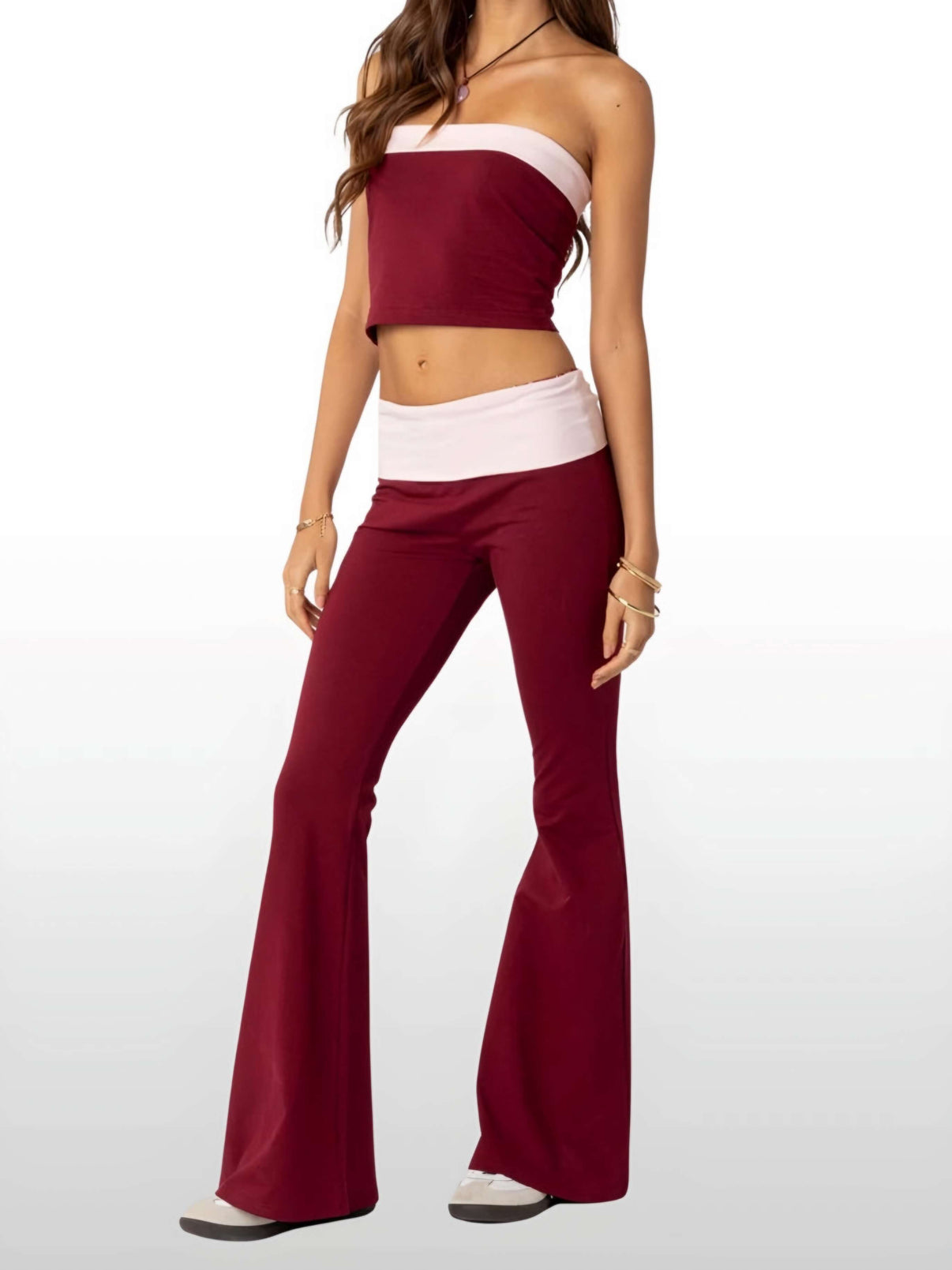 Contrast Fold Over Tube 2 piece set – Luxandluxy