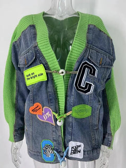 Denim Patchwork Sweater – Luxandluxy