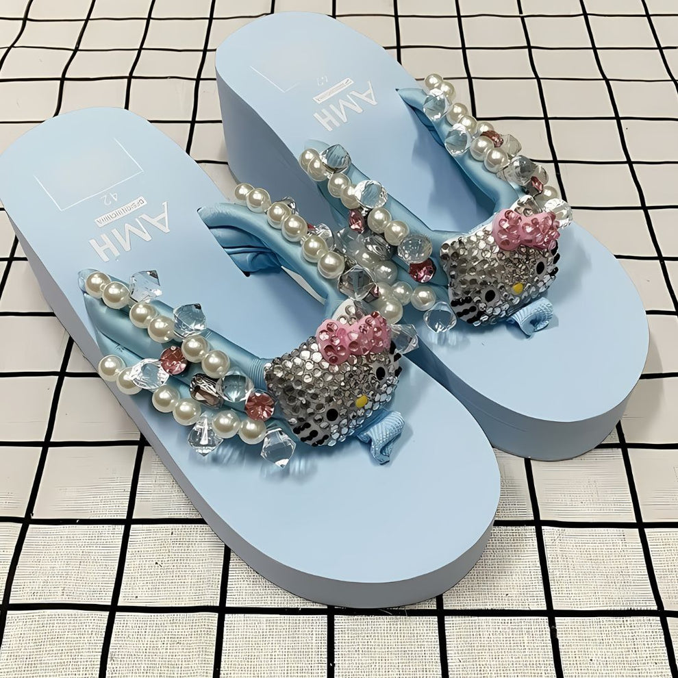 Hello Kitty Bejeweled Platform Heels – Luxandluxy