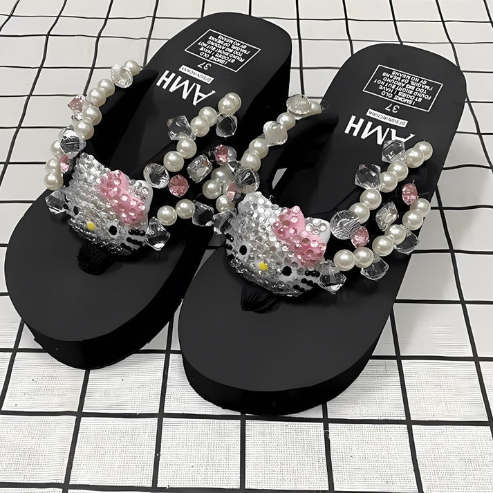 Hello Kitty Bejeweled Platform Heels – Luxandluxy