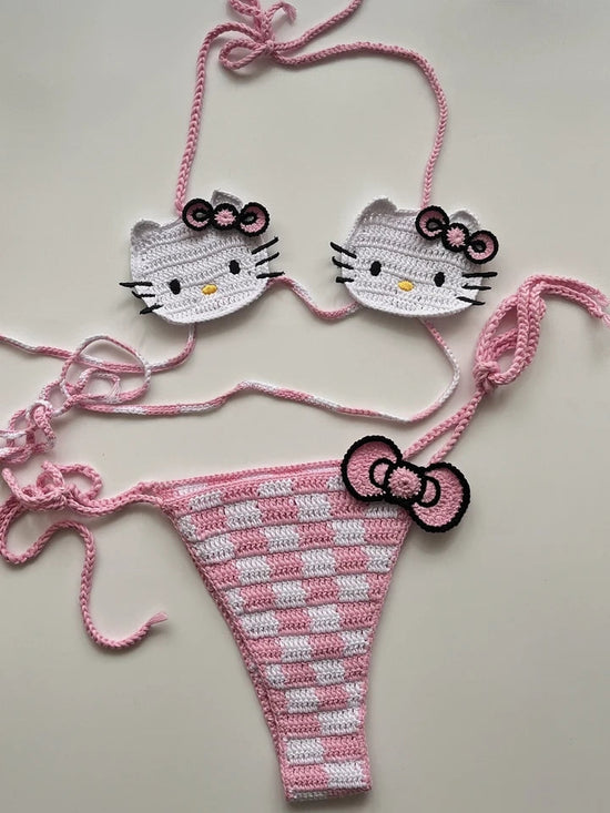 Hello Kitty Checkered Bikini – Luxandluxy