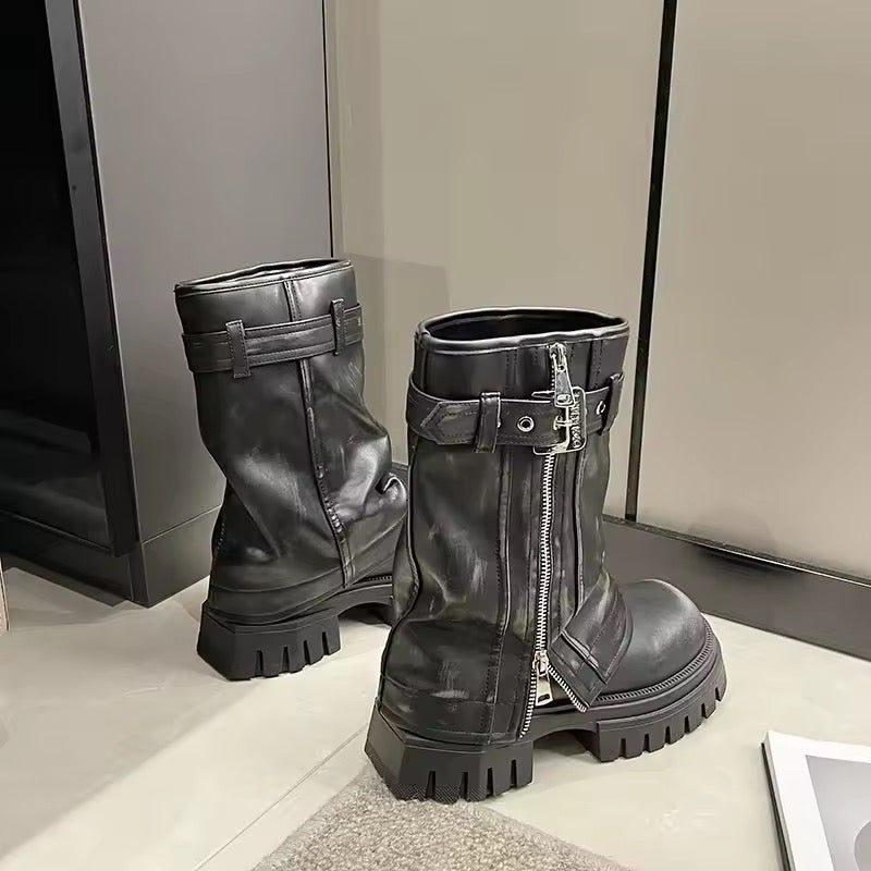 Apocalypse Platform Moto Boots – Luxandluxy