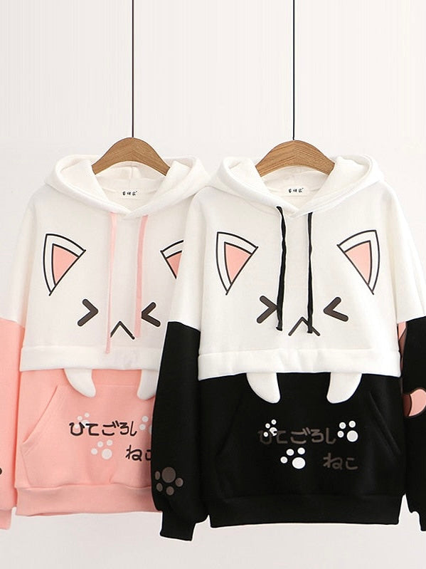 Kawaii Cat-Ears Pullover Hoodie – Luxandluxy