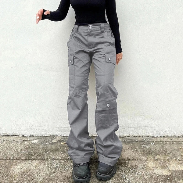 Low Rise Flared Cargo Pants – Luxandluxy