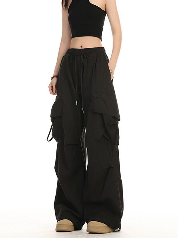 Plain Baggy Side Pocket Strapped Pants – Luxandluxy