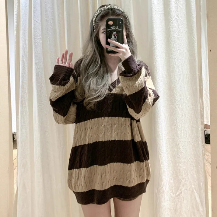 Sailor Stripe Knit Sweater – Luxandluxy