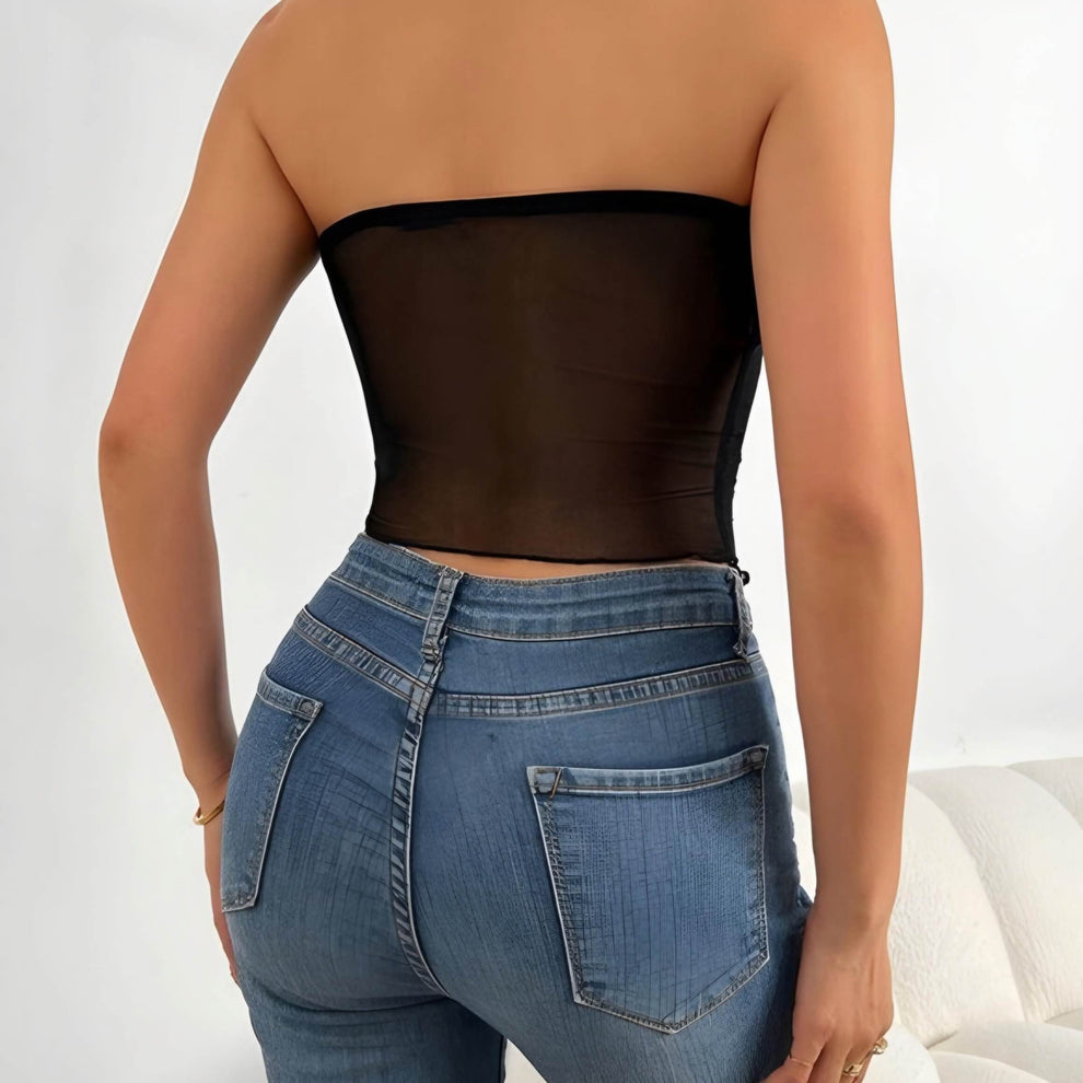 Side Drawstring Asymmetric Tube Top – Luxandluxy