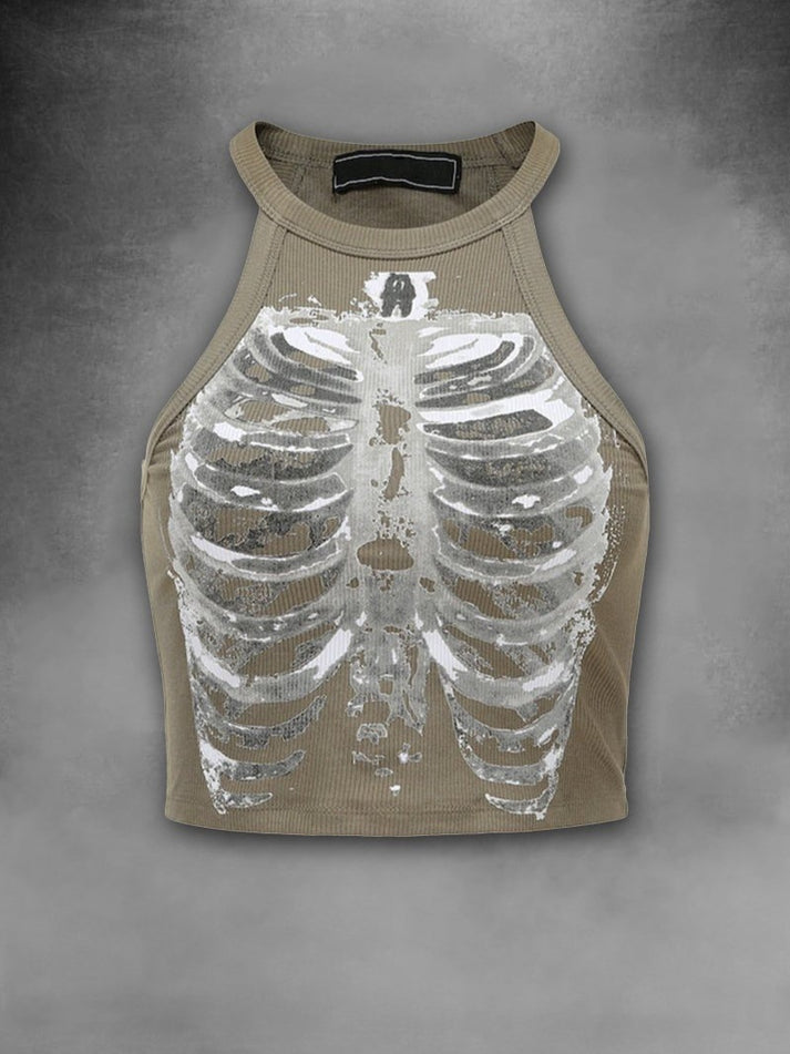 Skeleton Crop Top Y2K Cyberpunk – Luxandluxy