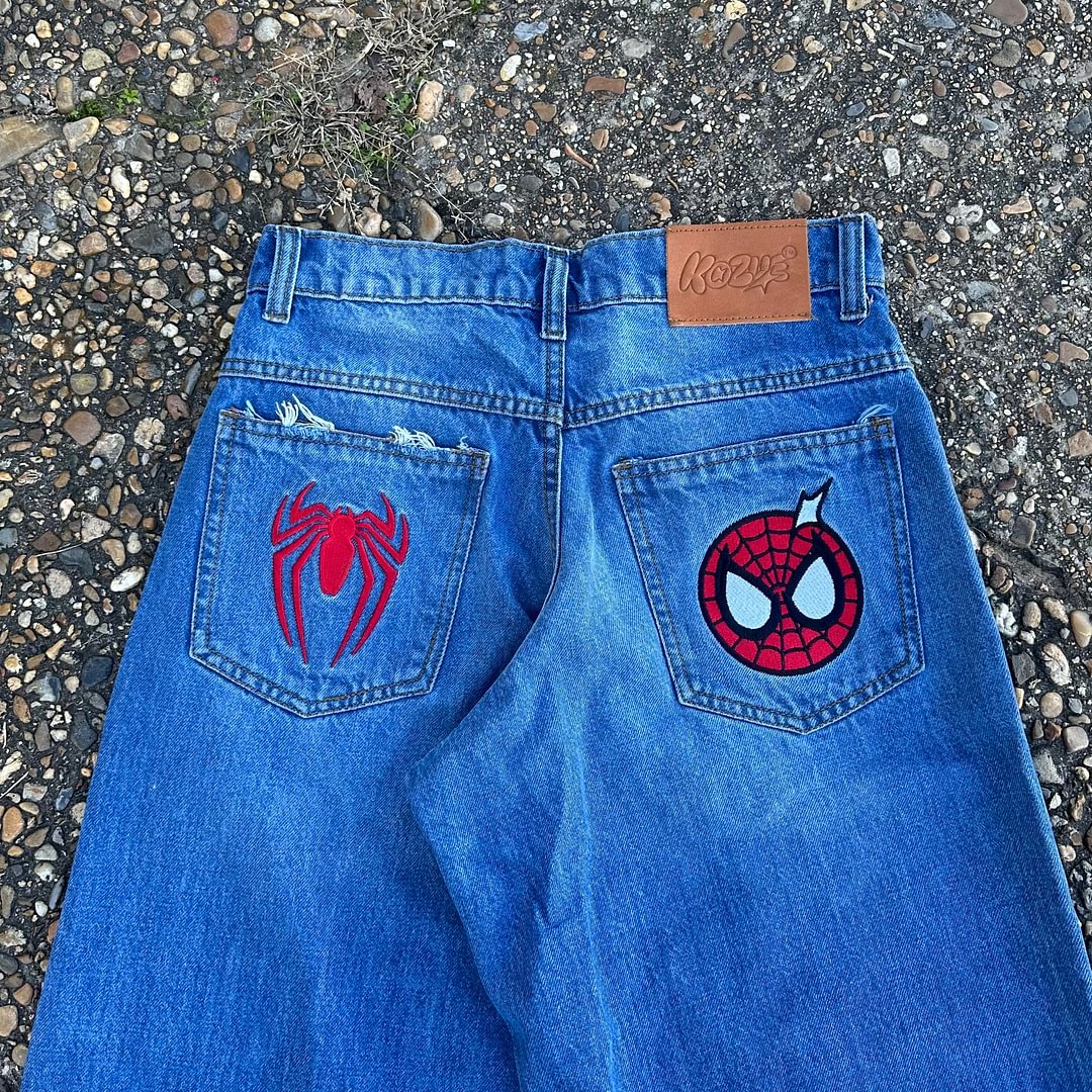 Spidey Vintage Wide-Legs Jeans – Luxandluxy