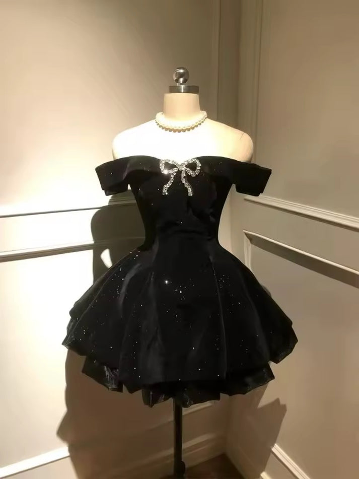Starlight Bow Mini Dress – Luxandluxy
