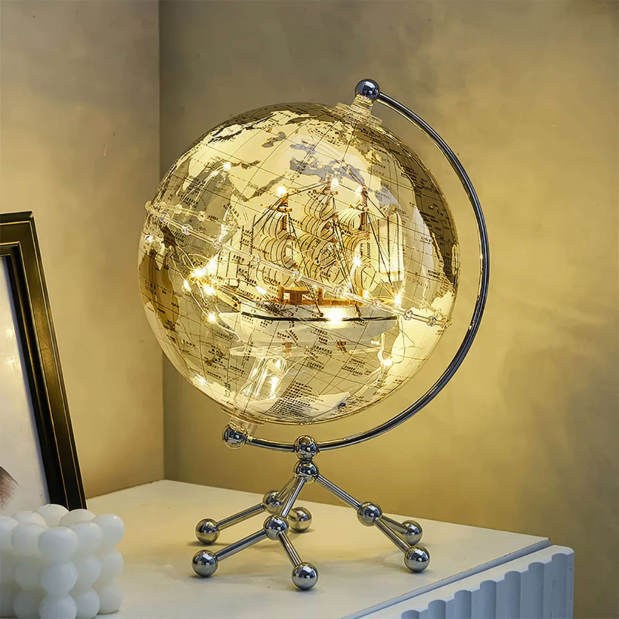 Transparent Globe Ship Decoration – Luxandluxy