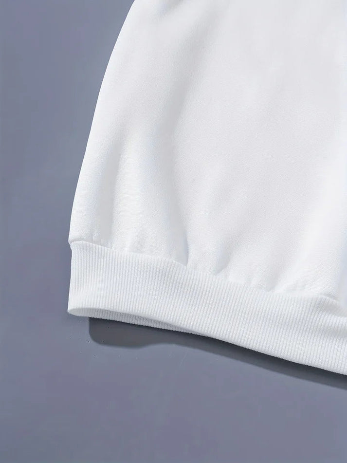 White Inspirational Text Graphic Sweatshirt – Luxandluxy